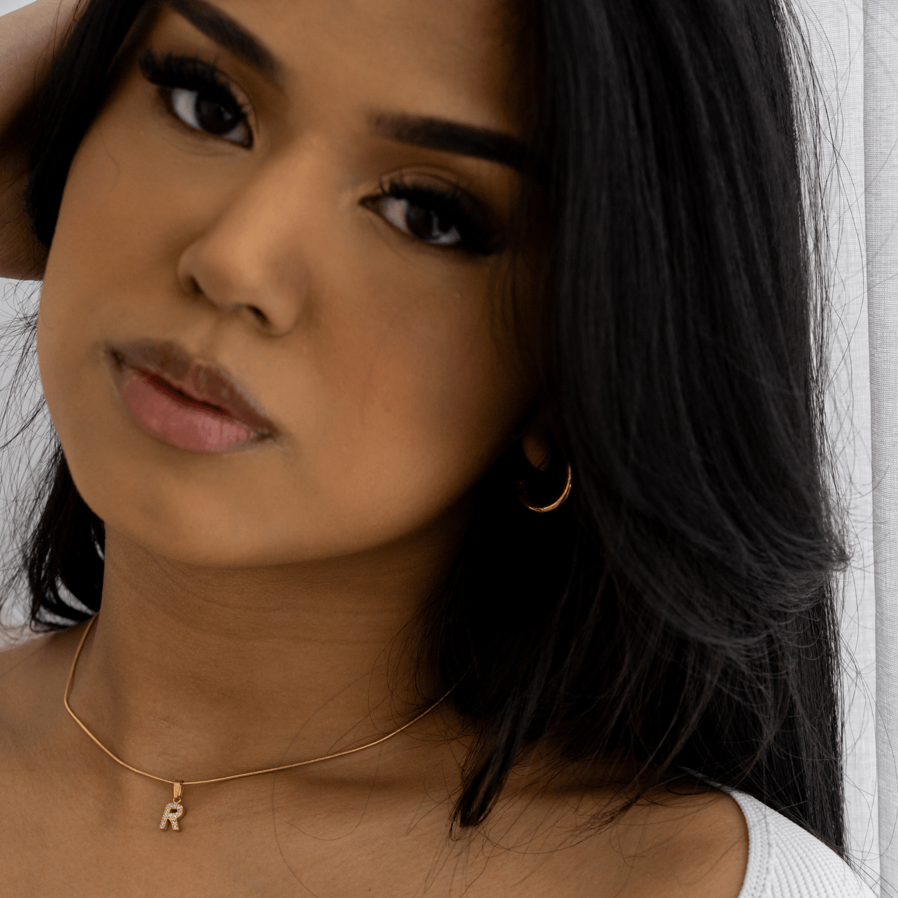 Gold Initial Letter Necklace – La Musa Jewellery